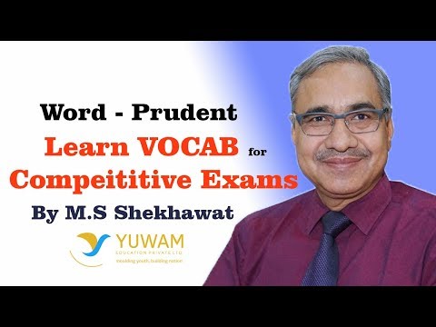 PRUDENT | Yuwam | High Level Vocab | English | Man Singh Shekhawat | Vocab for Competitive Exams