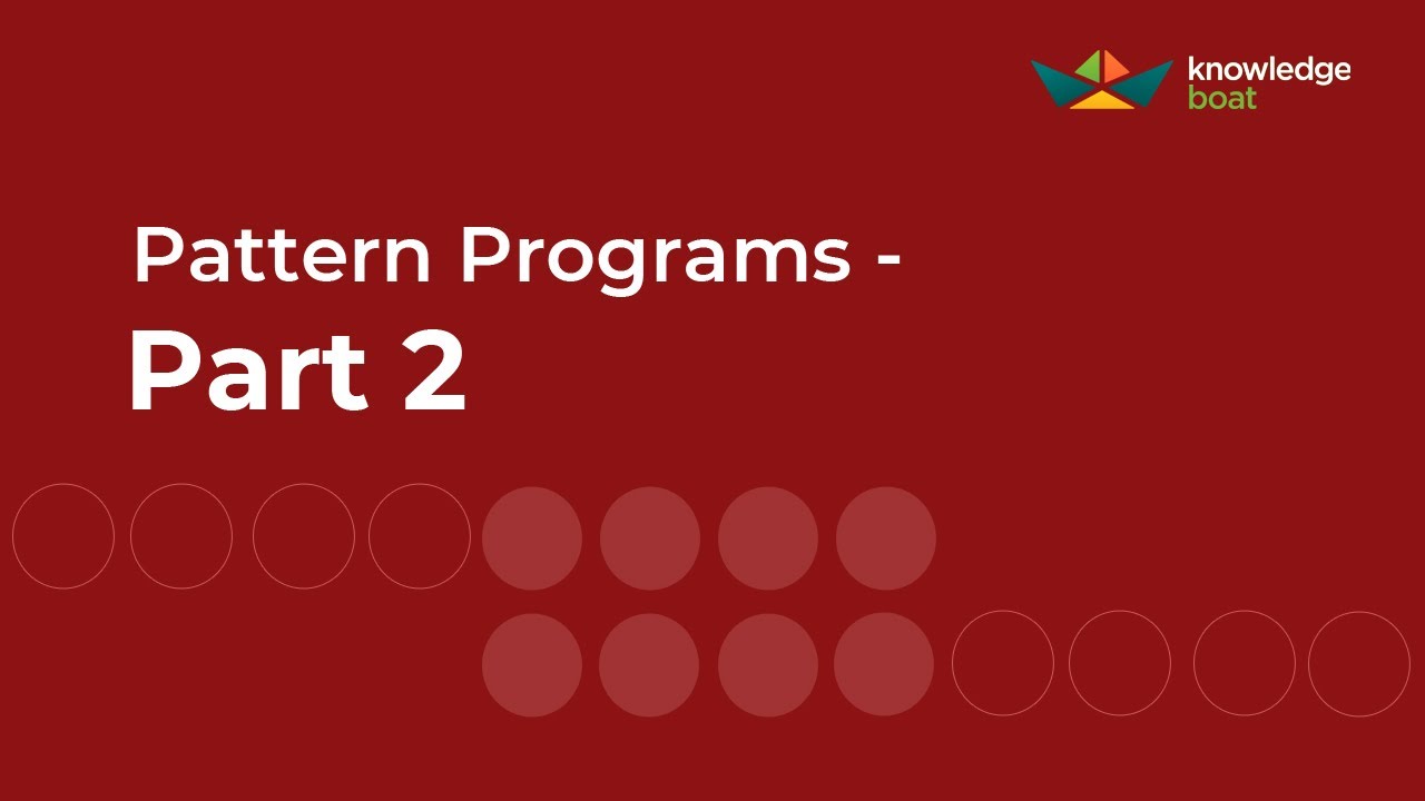 Pattern Programs - Part 2 | ICSE Computer Applications | Java & BlueJ