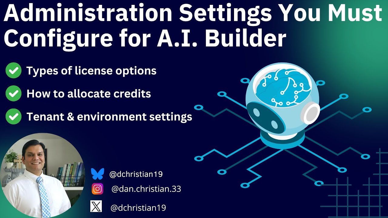 Administration Settings you must configure for A.I. Builder