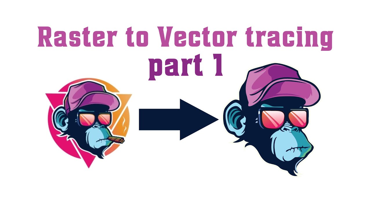 Raster to vector  monkey art part 1@samzid3603