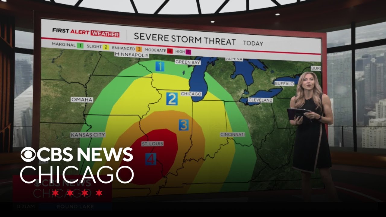2 rounds of severe storm threats on Monday
