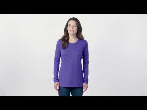 Port & Company® Ladies Long Sleeve Core Cotton Tee LPC54LS