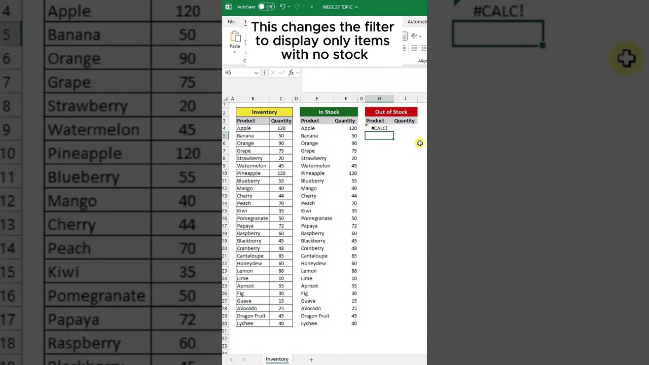 Automate Your Inventory in Excel: Create an Auto-Updating Inventory List!