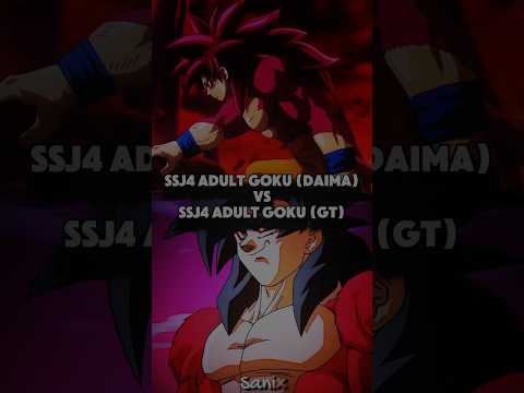 SSJ4 Goku (Daima) Vs SSJ4 Goku (GT)