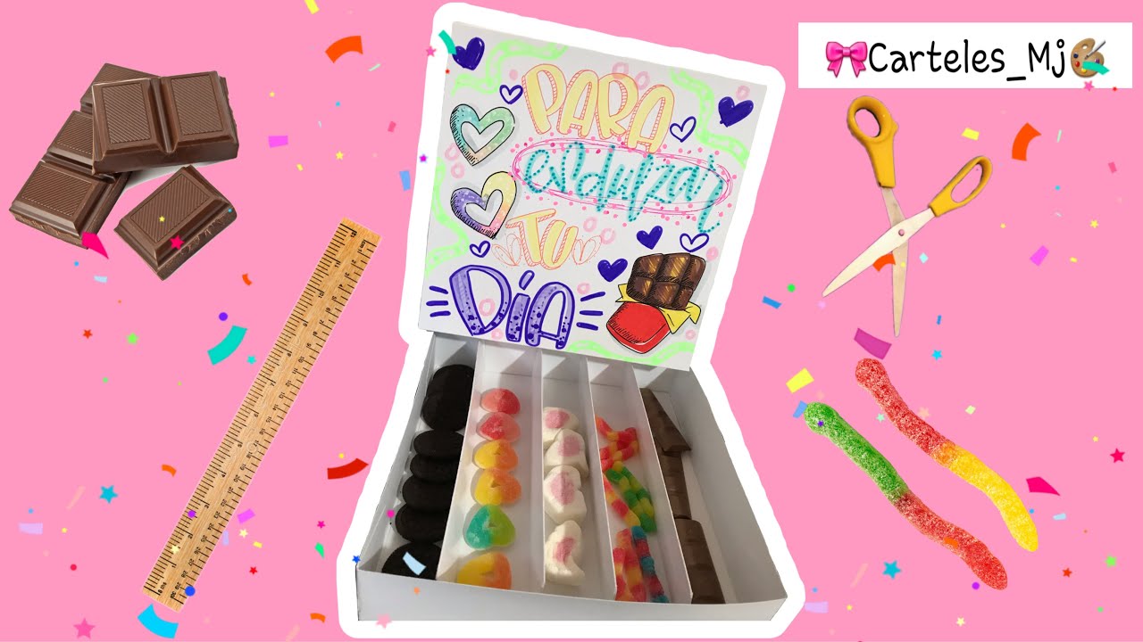 COMO HACER UNA CAJA CON DIVISIONES PARA DULCES / Carteles_Mj