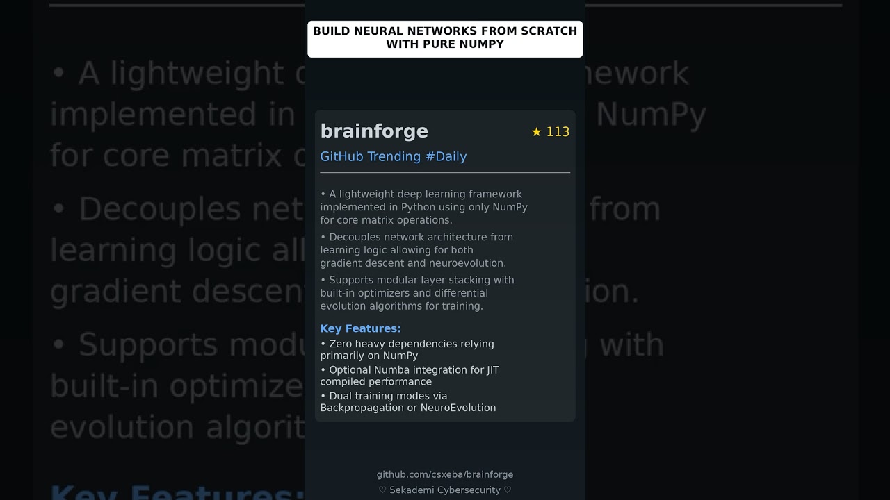 GitHub Trending Repositories: csxeba/brainforge 🇬🇧