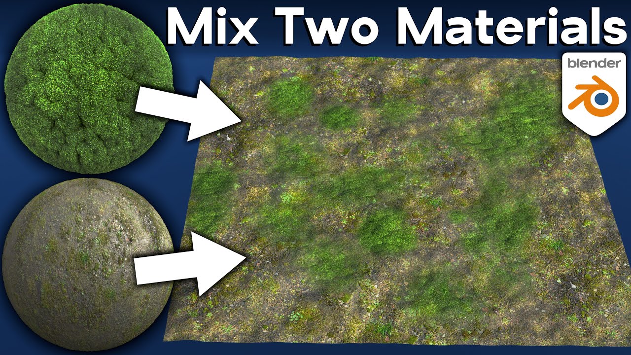 How to Mix Materials Together with Texture Painting (Blender)