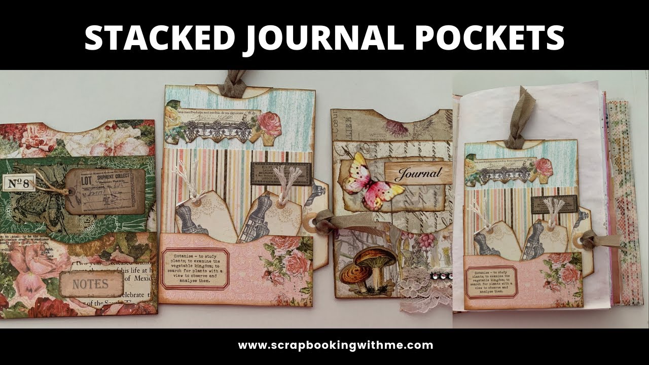 STACKED JOURNAL POCKETS USING JUNK MAIL ENVELOPES