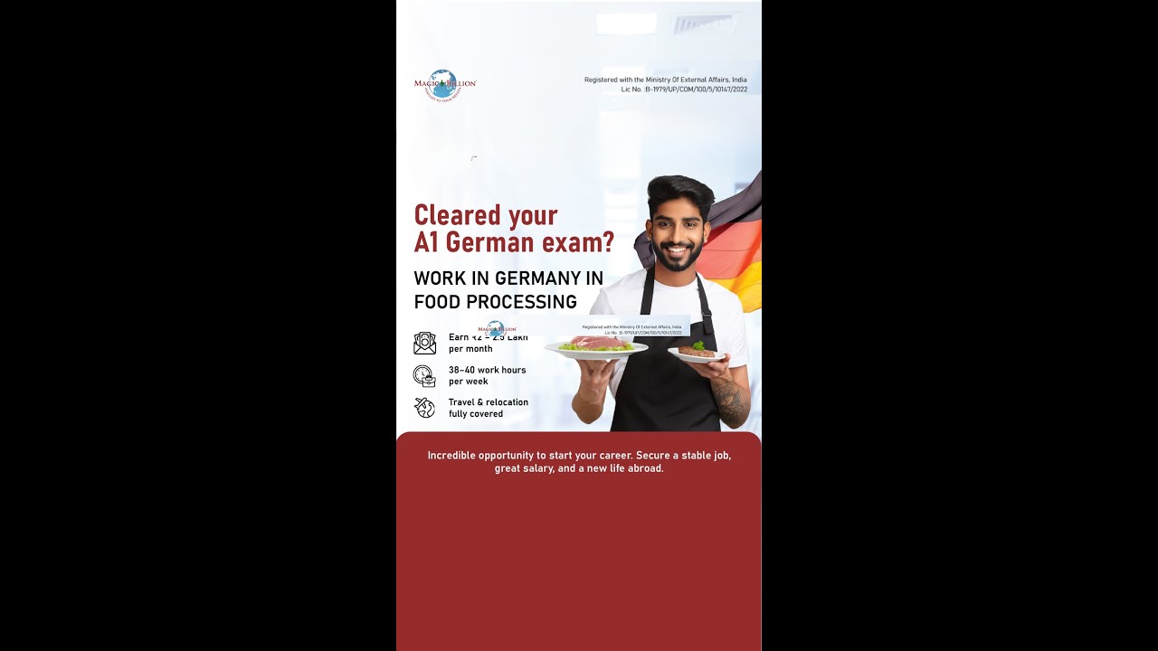 Opportunity to Work in Germany | Food Processing Apprenticeship Program