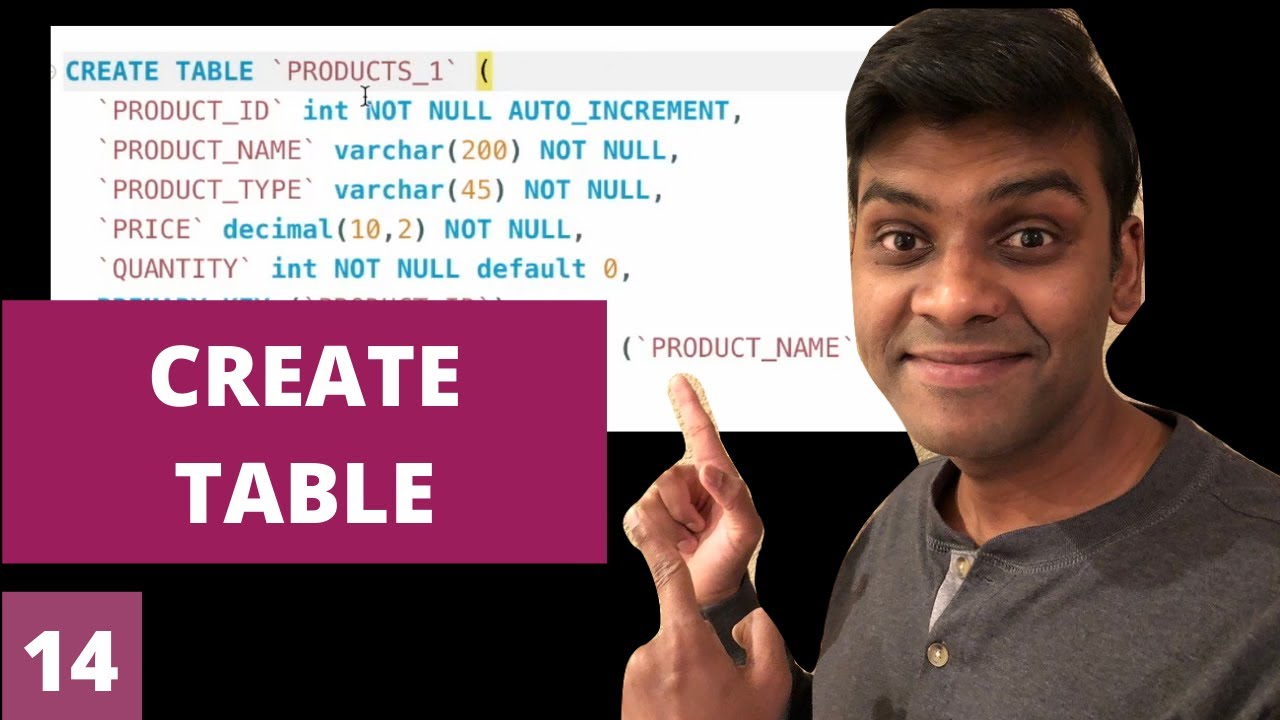 MySQL create table - MySQL Tutorial For Beginners