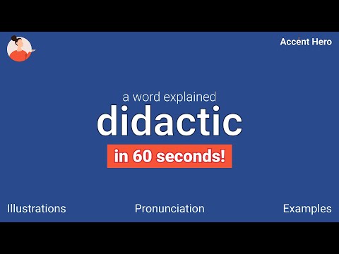DIDACTIC - Meaning and Pronunciation
