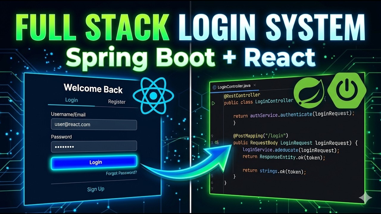 Login & Registration Application using React, Spring Boot and MySQL | Full Stack Project