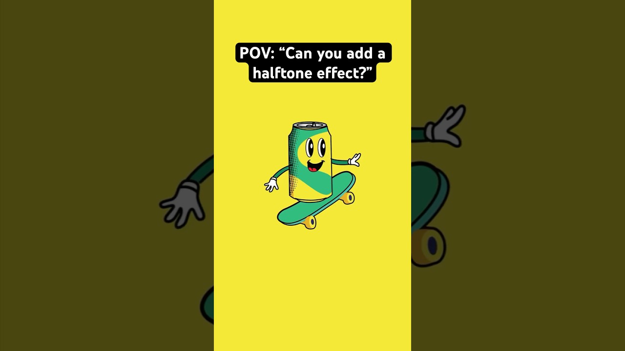 How to create a halftone effect in Adobe! #adobeillustratortutorial #graphicdesign #characterdesign