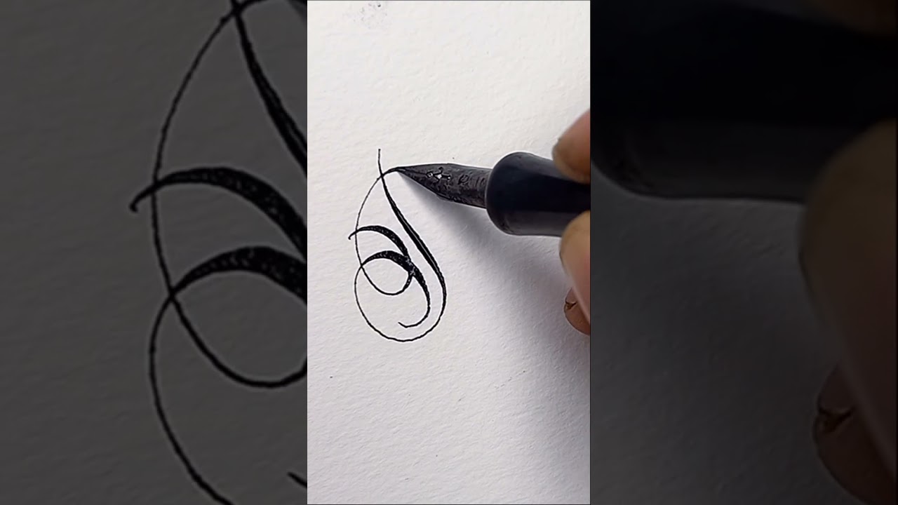'B' calligraphy style.