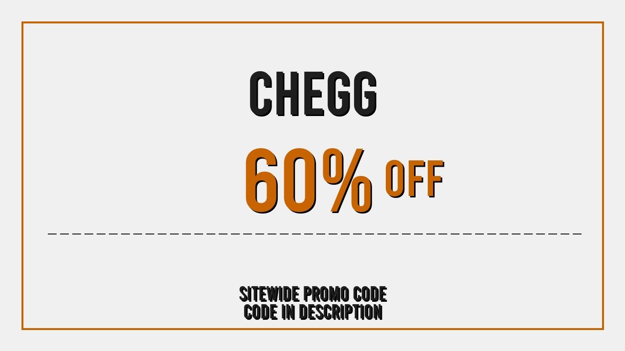 Chegg Promo Code 2025 June
