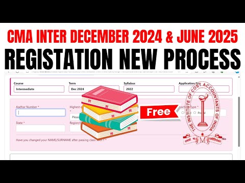 CMA Intermediate Registration Process | CMA inter Dec 2024 Registration & June 2025 Registration