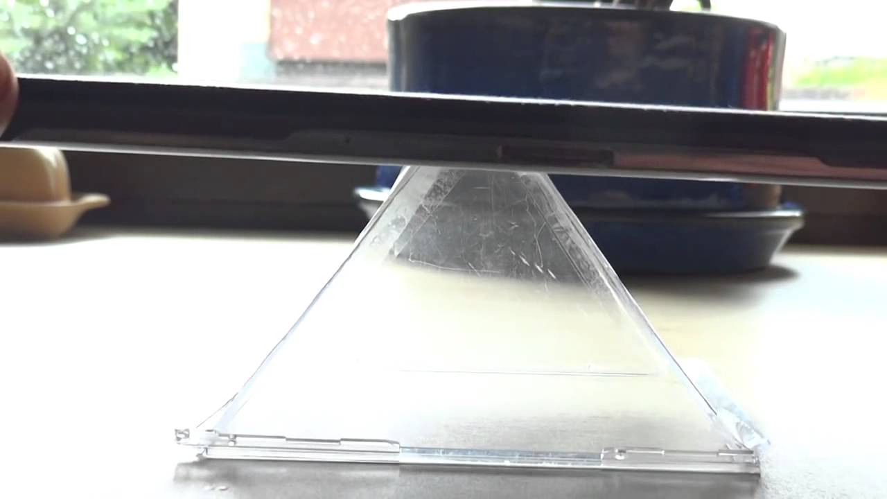 How To Make DIY Hologram  for Smartphone or  IPad Tablet   Pyramid 3D Holovision   YouTube 720p