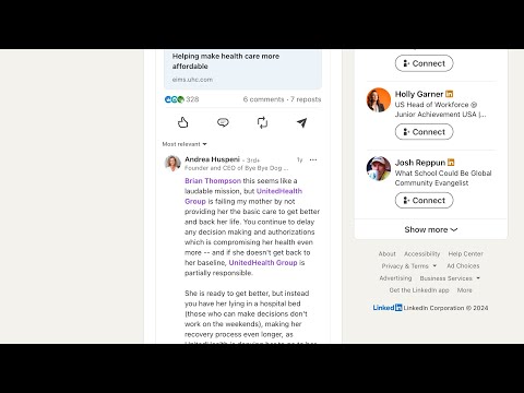 UnitedHealthcare CEO Brian Thompson received complaints on LinkedIn