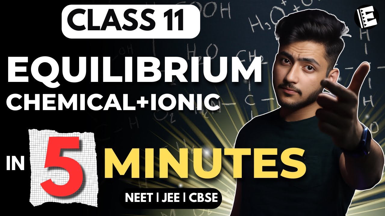 Equilibrium Class 11 in 5 Minutes | Chemical + Ionic | Chemistry | Quick Revision | NEET, JEE & CBSE