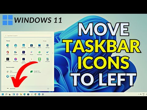 How to move taskbar icons to left in windows 11 | Видео