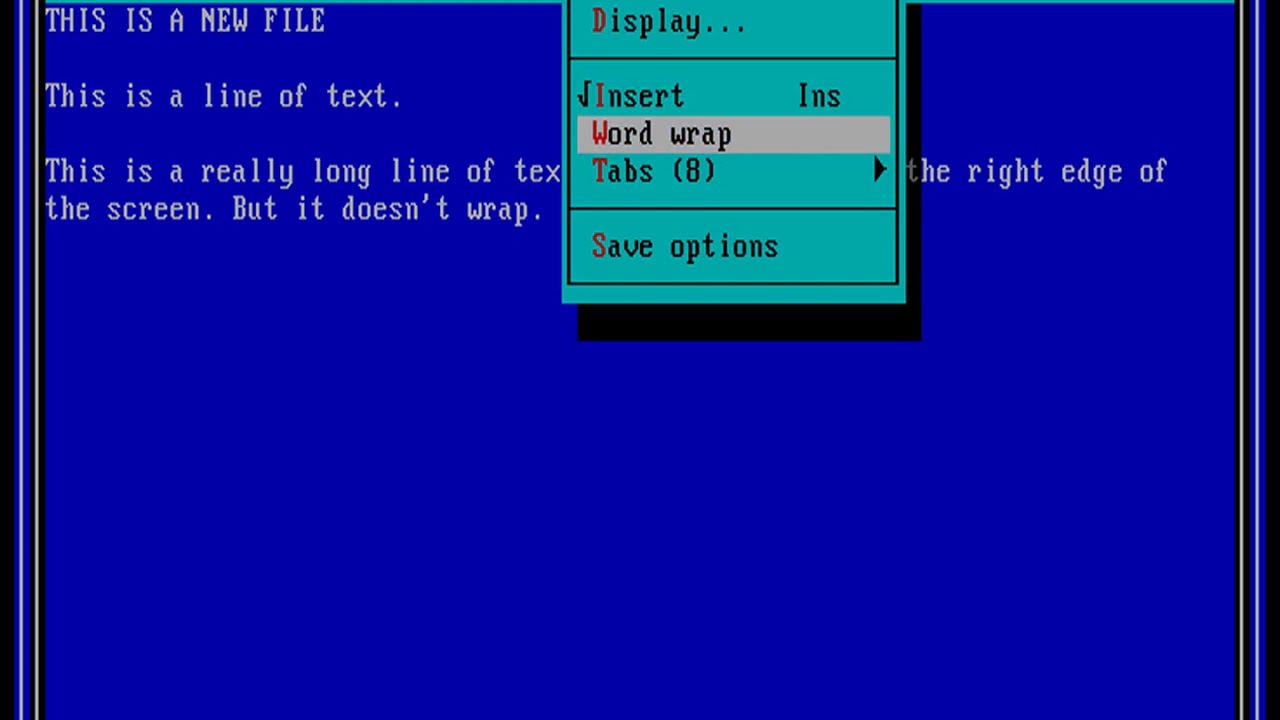 Using FreeDOS - EDIT