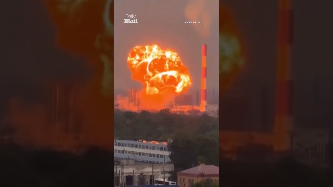 Ukraine successfully strikes a major Russian oil refinery and military targets using drones