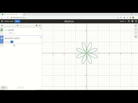 Polar graphing and plotting in desmos