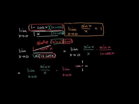 Límite de (1-cos(x))/x conforme x tiende a 0 (video) | Khan Academy