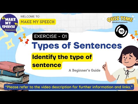 Types of Sentences Exercise / Questions / Test - Part 01 (with answers)