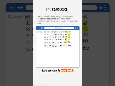 Easy selection sort algorithm