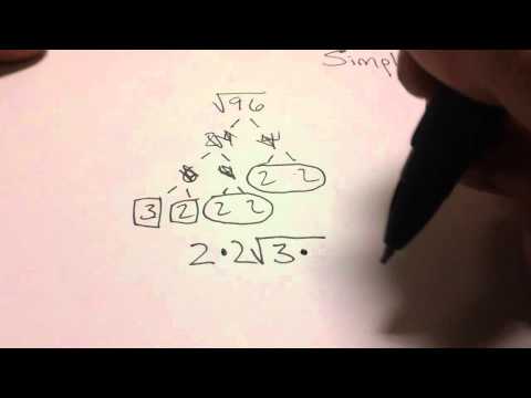 Math Tutorial: Simplifying Radicals