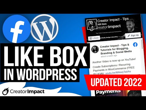 Add a Facebook Page Plugin ('Like Box') to WordPress in 2023
