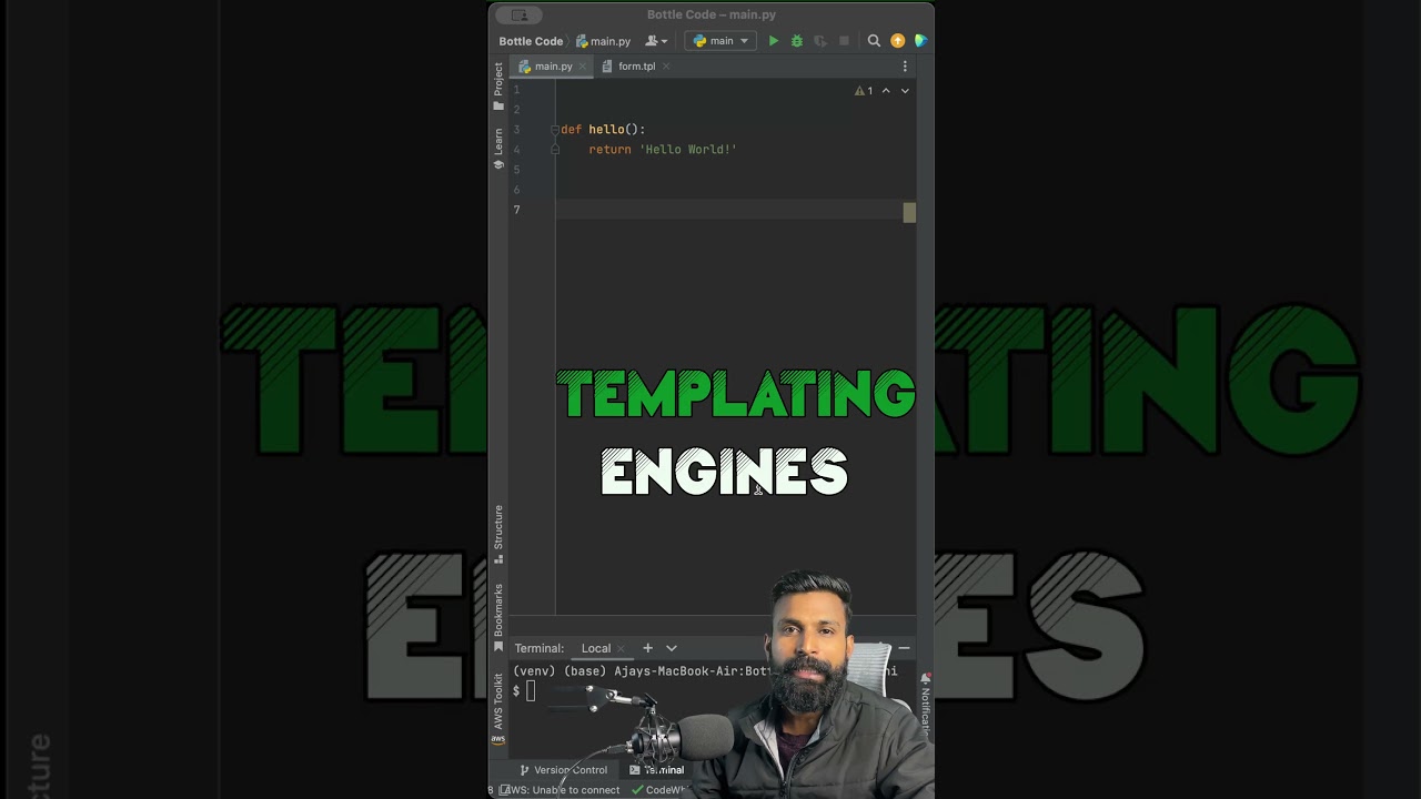 Day 1: Bottle Framework - Python Web Development Made Easy #python #pythonprogramming