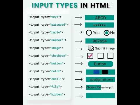 Input Types in HTML css php #css #php #html #html5 #types