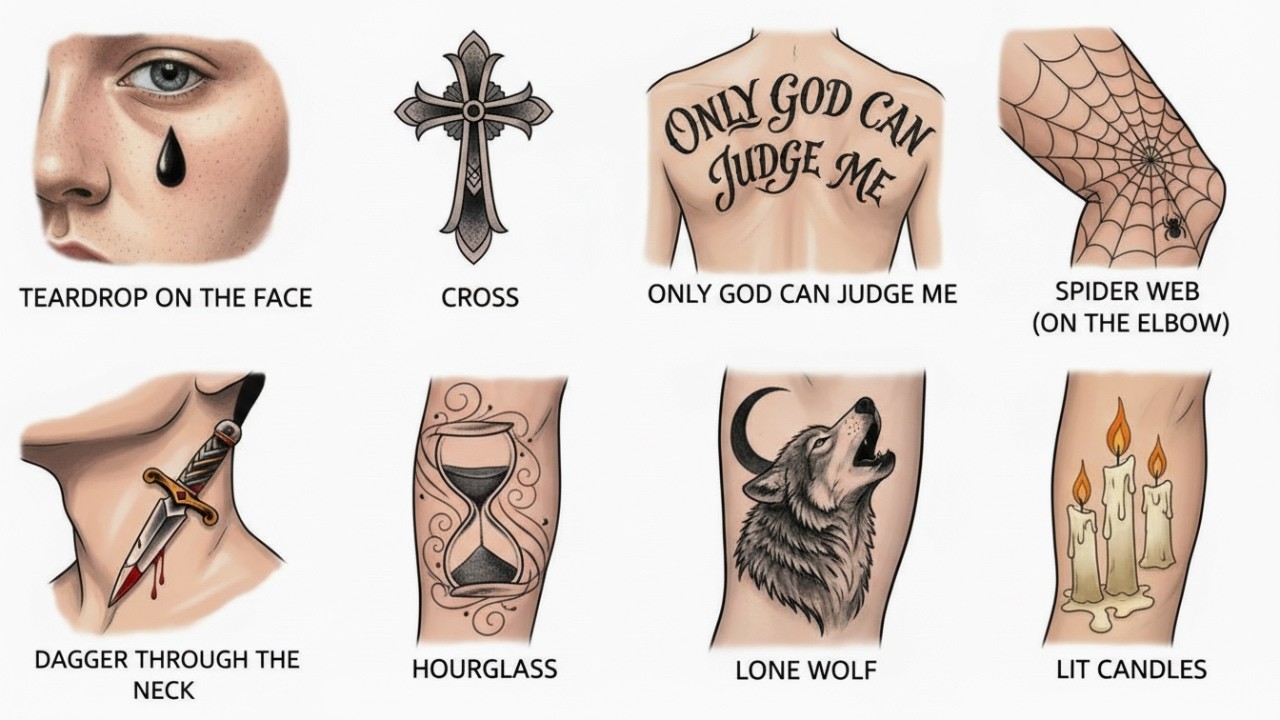 Every Prison Tattoo Meaning Explained