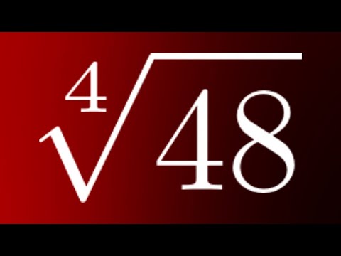 Simplify the fourth root of 48