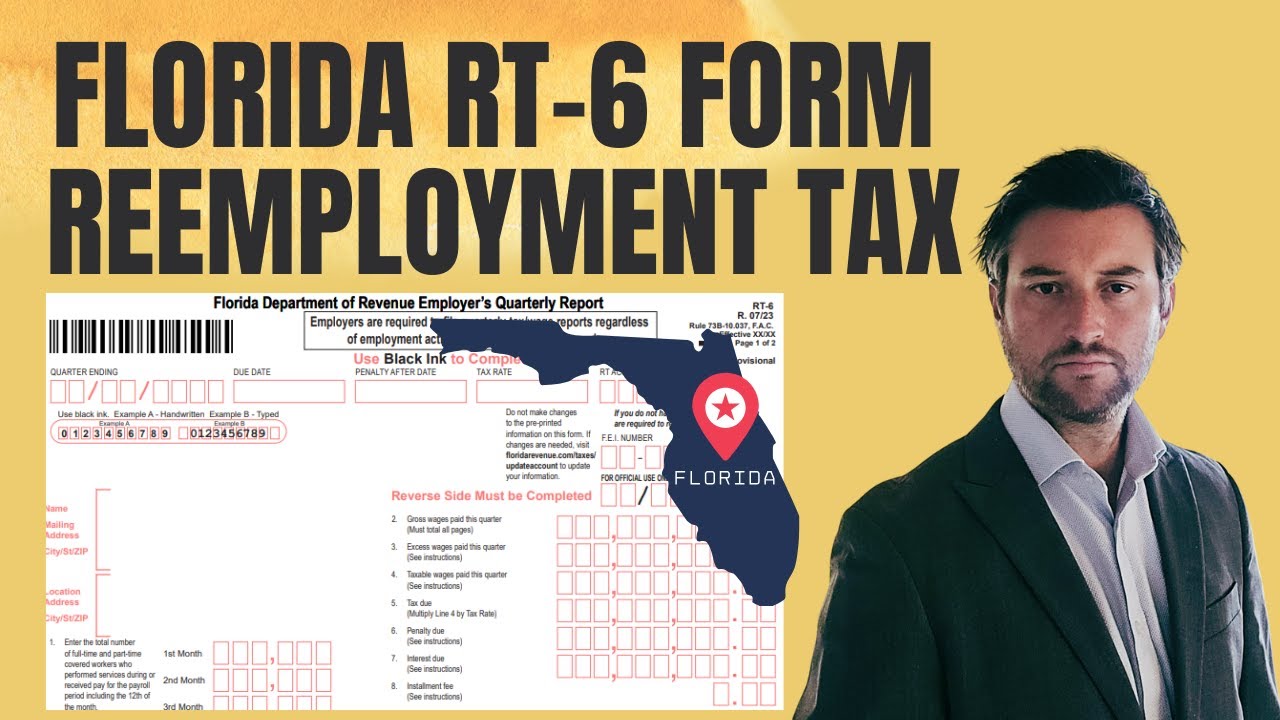 Florida Form RT-6 for Reemployment Taxes - Step-by-Step Example