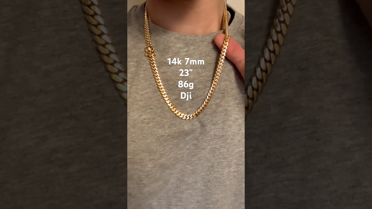 My Dji 14k 7mm Miami Cuban Link Chain🔥Daniel Jewelry inc💎 Diamond Button 23” #gold #jewelry #ice