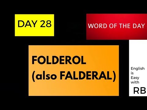 FOLDEROL (FALDERAL): MEANING