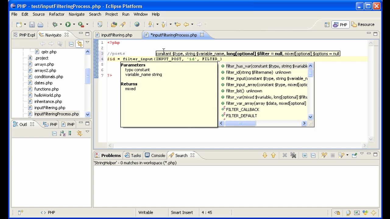 PHP: Input Filtering Basics