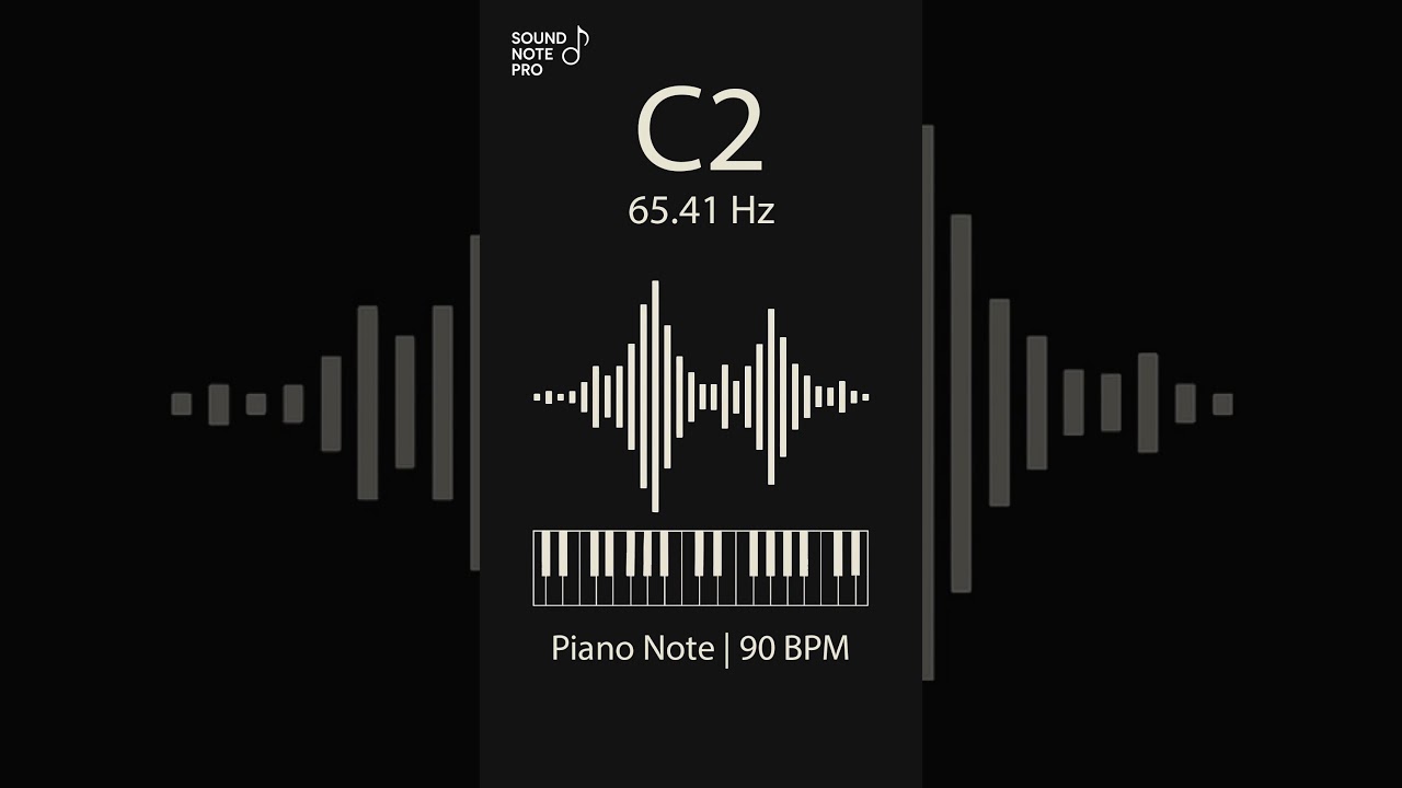 Piano Note C2 – 65.41 Hz | Tuning Tone & Pitch Training – Sound Note Pro #pitchtraining #pianonote