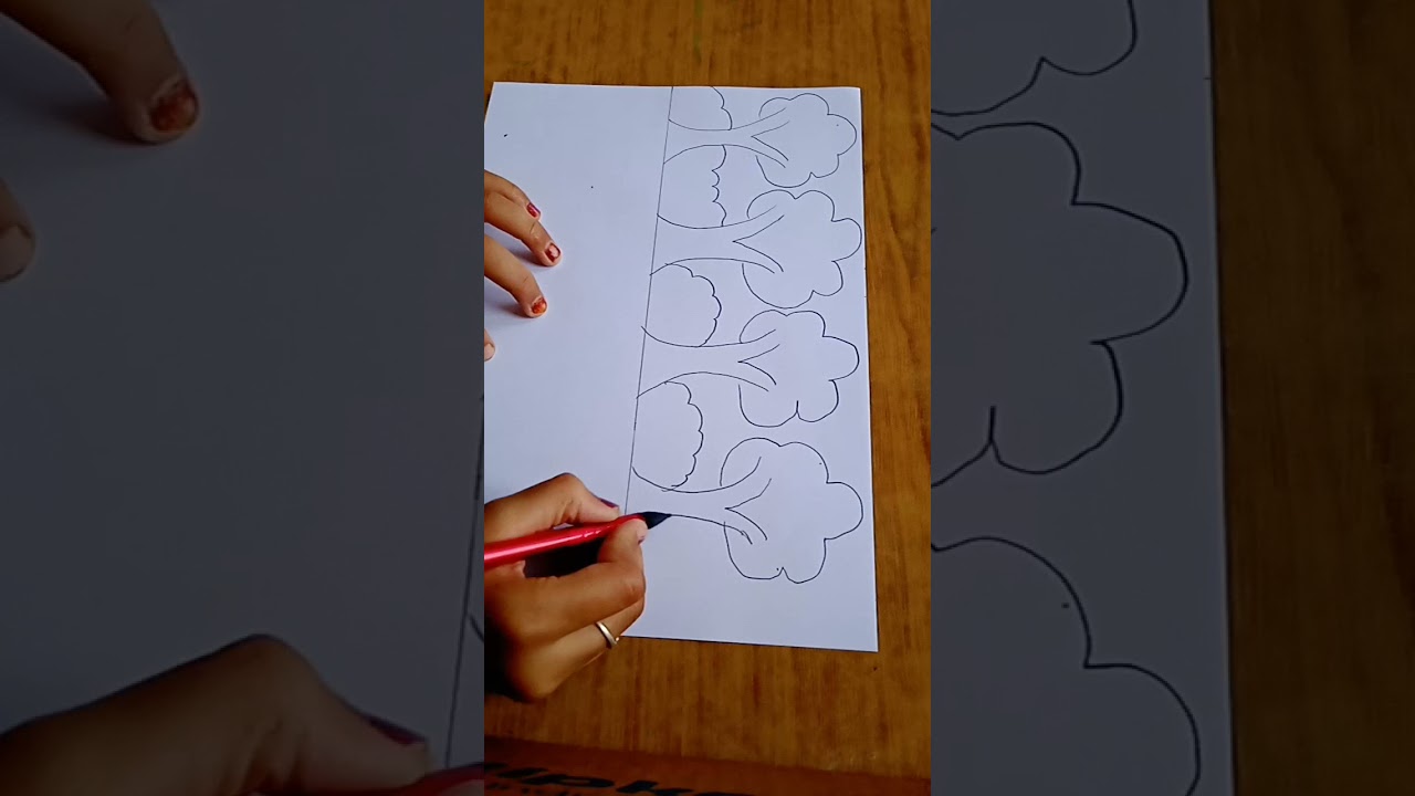 easy to draw forest 🌲🌲🌲