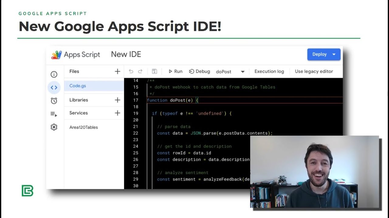 The New Google Apps Script IDE (2020)