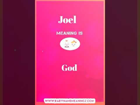Joel name meaning-