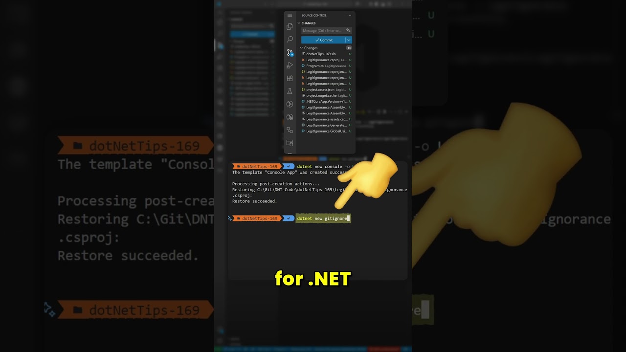 dotnet new gitignore is awesome