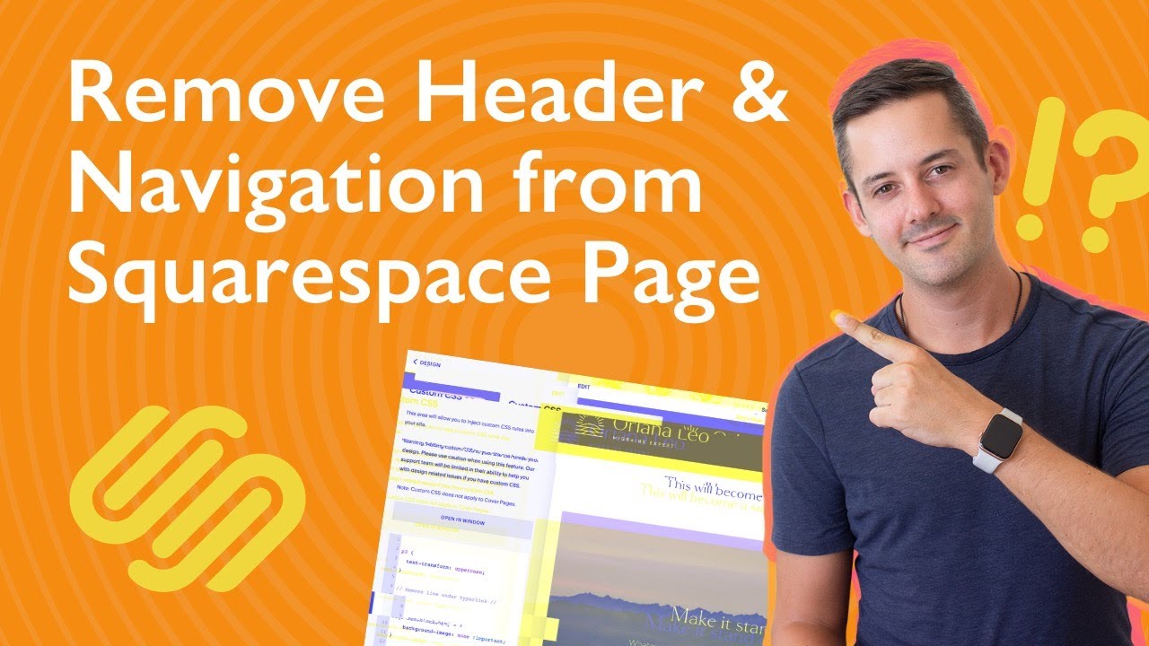 Squarespace Tutorial - How To Remove Header Navigation From Squarespace Page | Phil Pallen