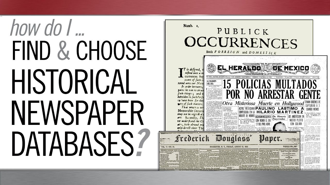 How Do I Find Historical Newspaper Databases?