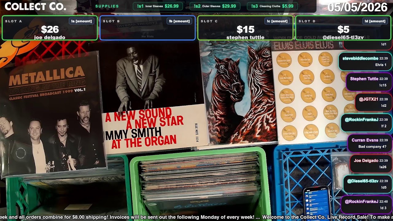 LIVE Vinyl Record Sale (Tuesday, 05/05/2026)