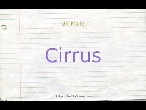 How to pronounce cirrus