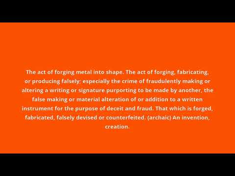 what is the meaning of forgery